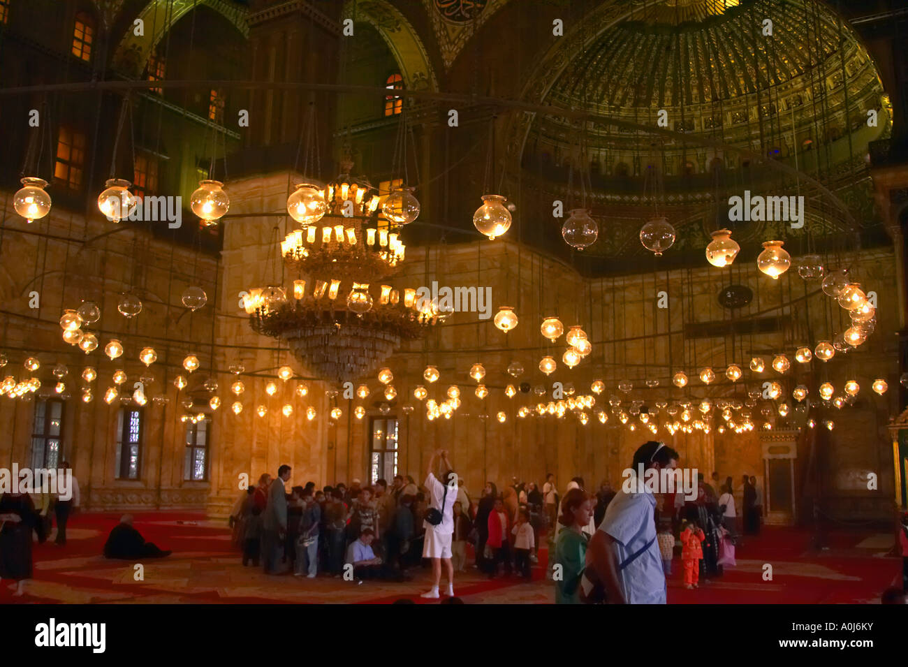 Inside the Muhammad Ali Mosque in Cairo, Egypt Stock Photo - Alamy