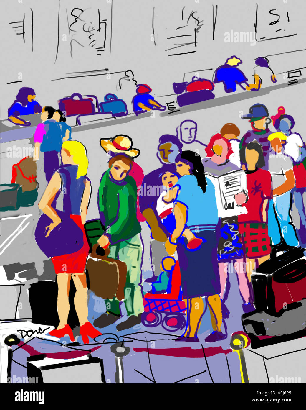 Check-In Counter 2002 Diana Ong (b.1940/Chinese-American) Computer ...