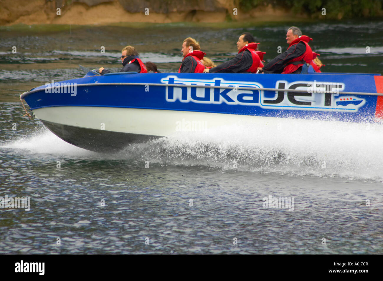 Huka Jet on the Waikato River in Taupo New Zealand Stock Photo - Alamy