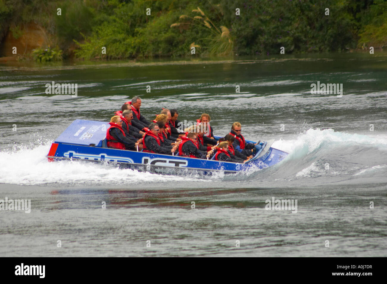 Huka Jet on the Waikato River in Taupo New Zealand Stock Photo - Alamy