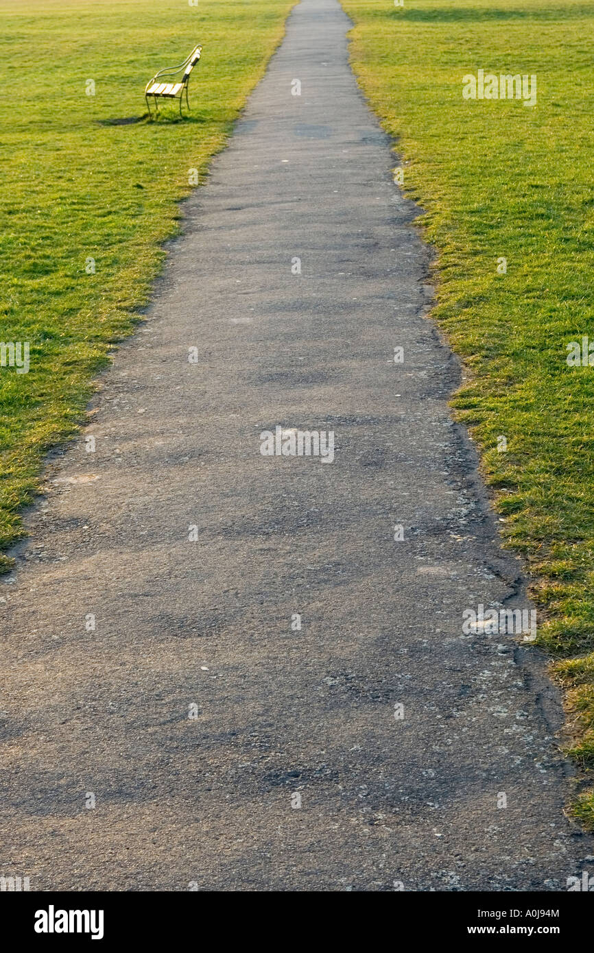 Long straight path across parkland Bristol Downs Stock Photo - Alamy