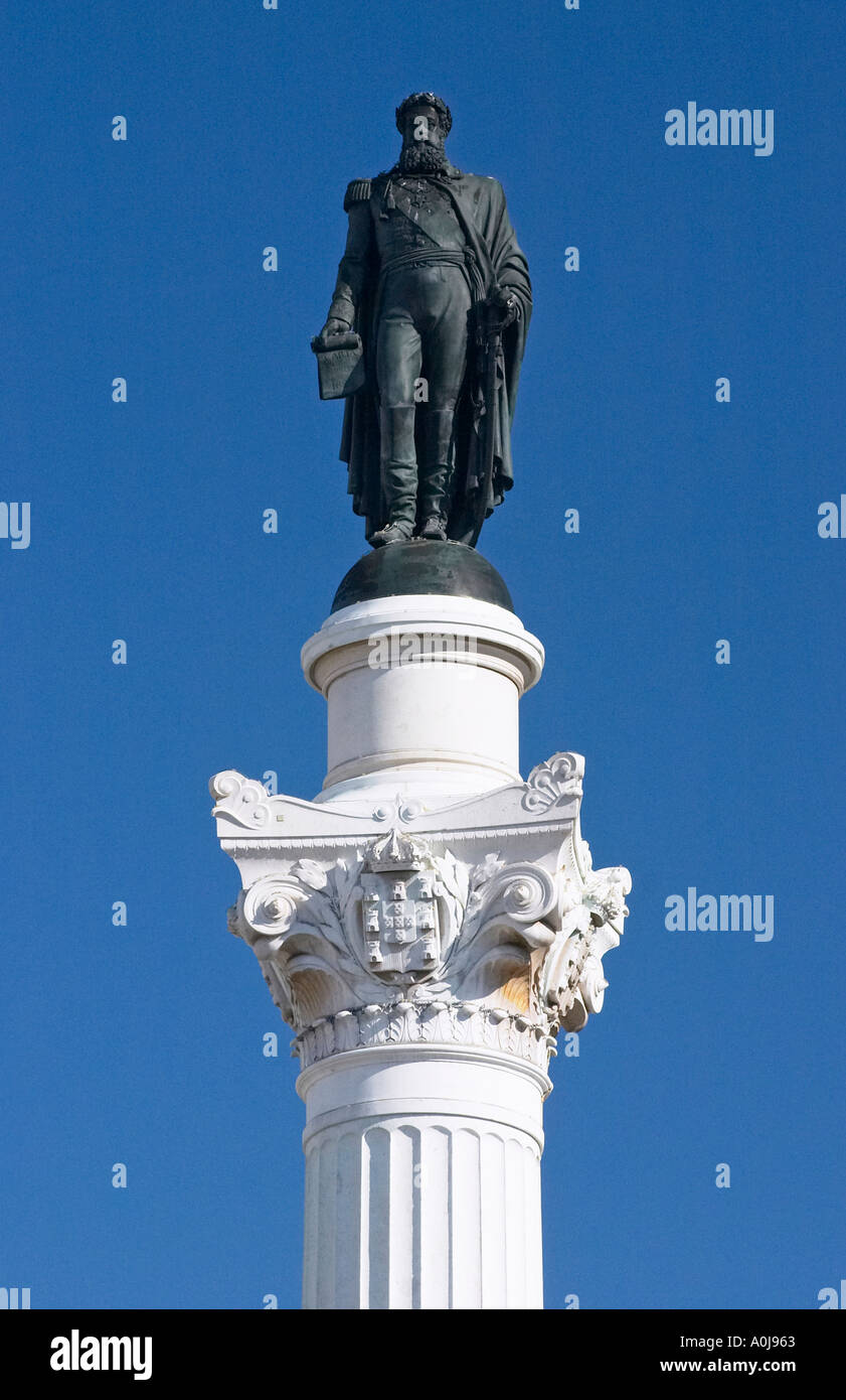 statue of Dom Pedro IV Stock Photo - Alamy