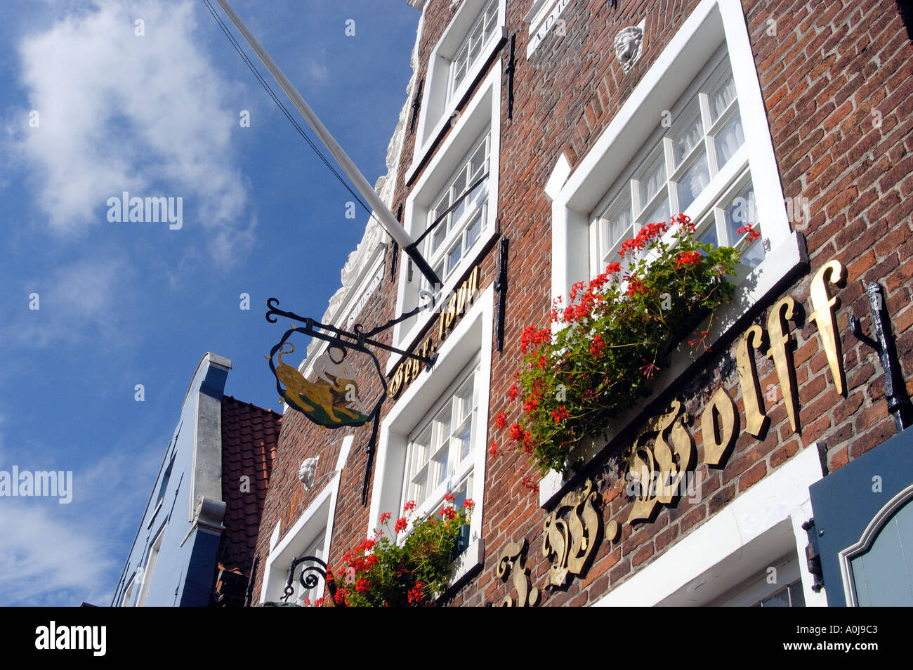 Facade in the city of Leer Stock Photo - Alamy
