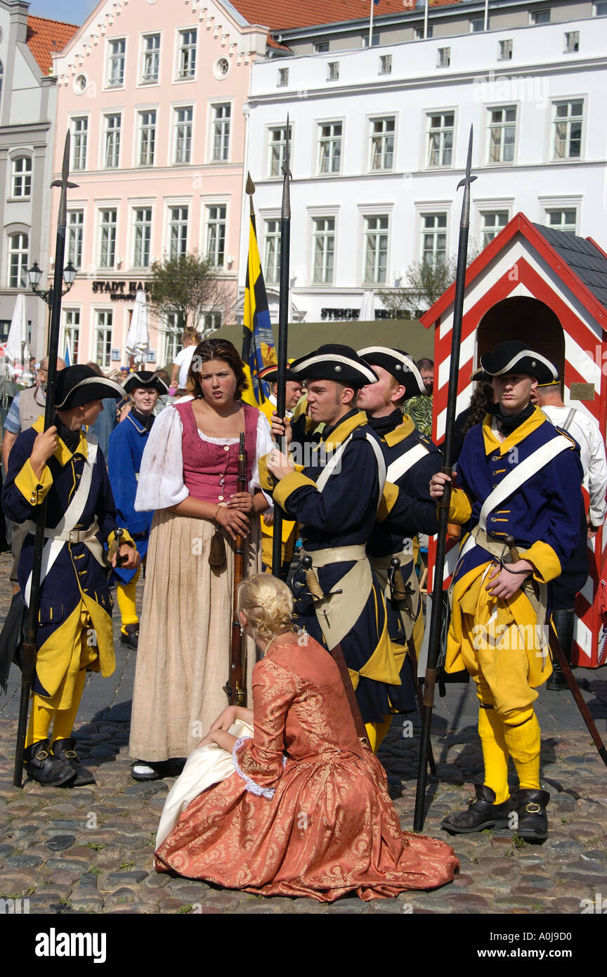 german swedish festival in Wismar Germany Stock Photo - Alamy