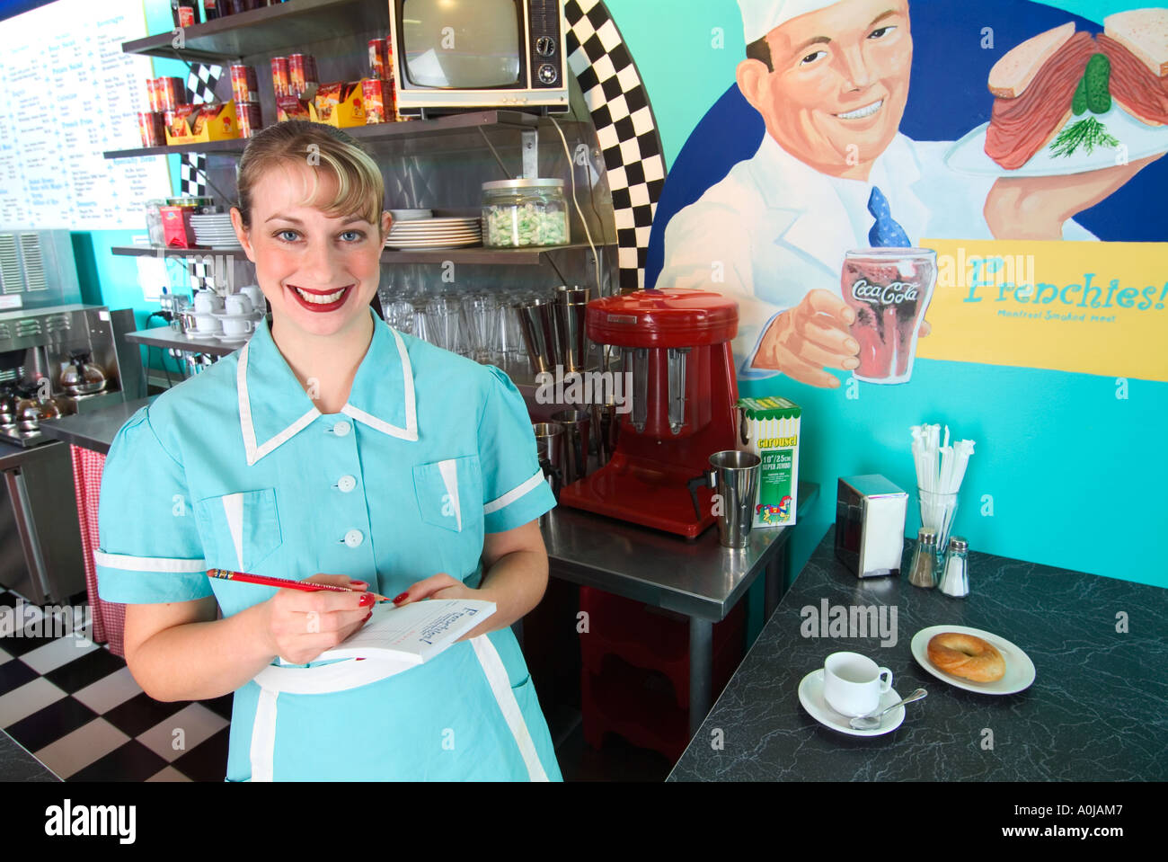Diner Waitress Taking Order