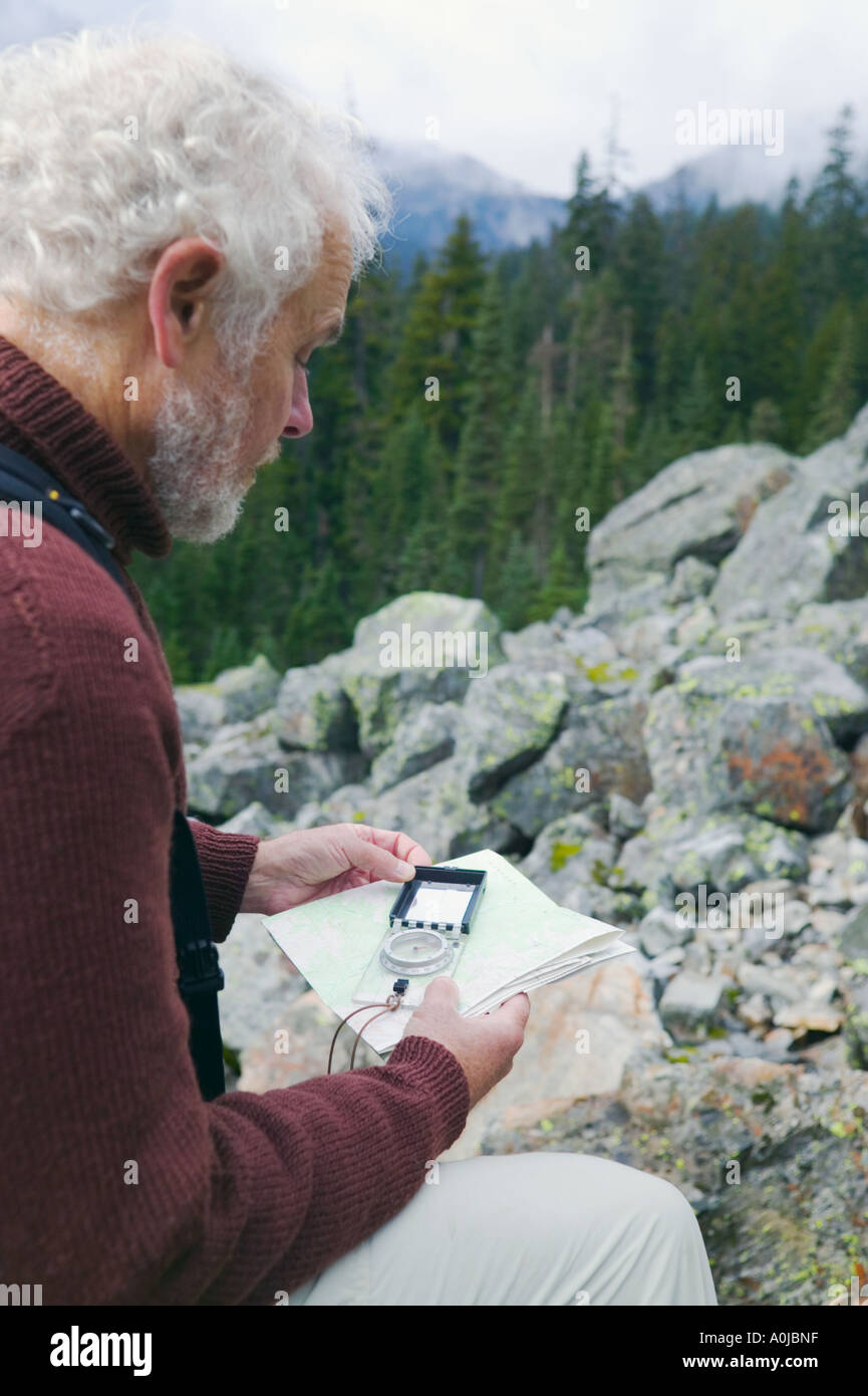 Hikers compass and map hi-res stock photography and images - Alamy
