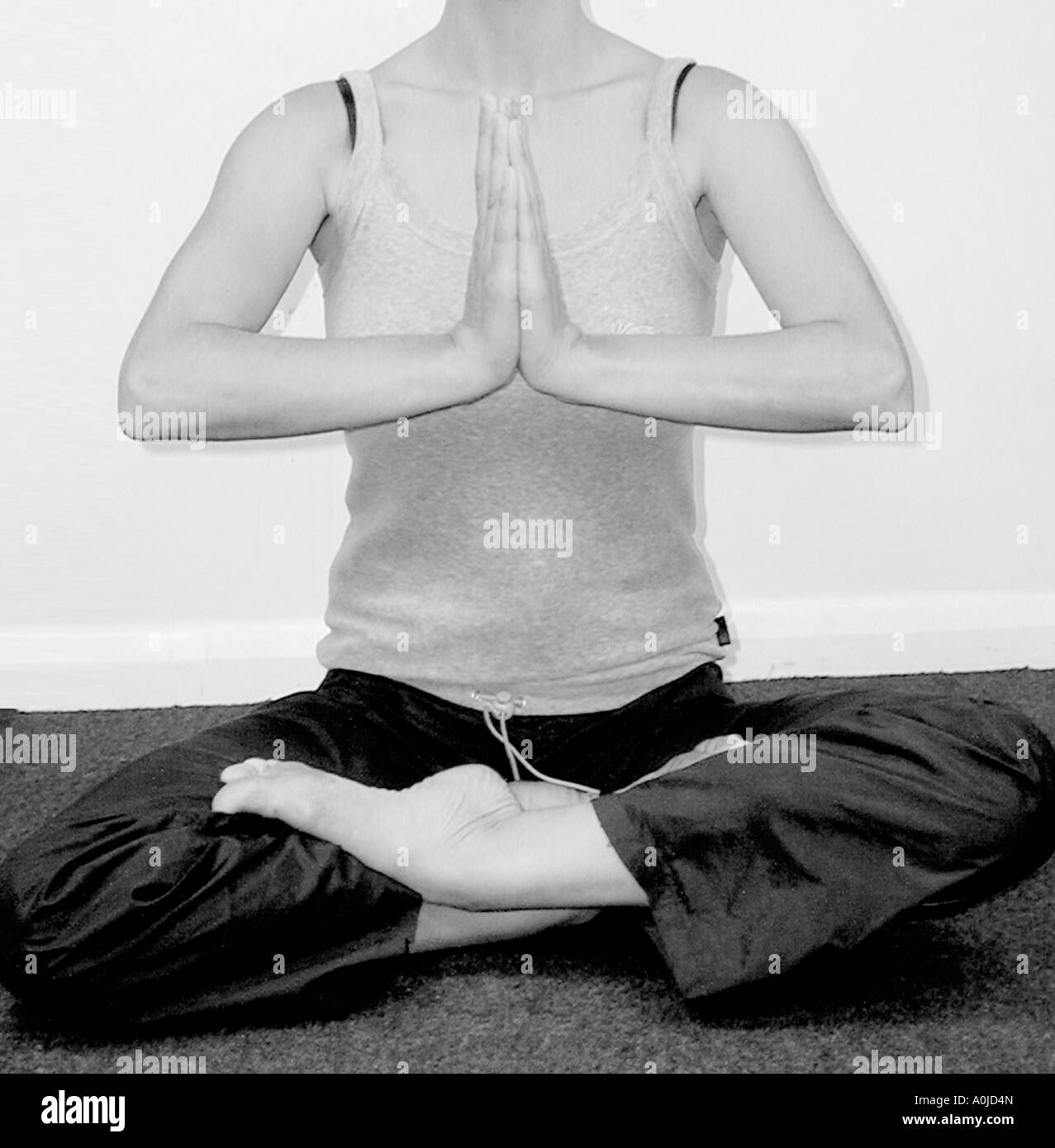 woman in yoga position Stock Photo - Alamy