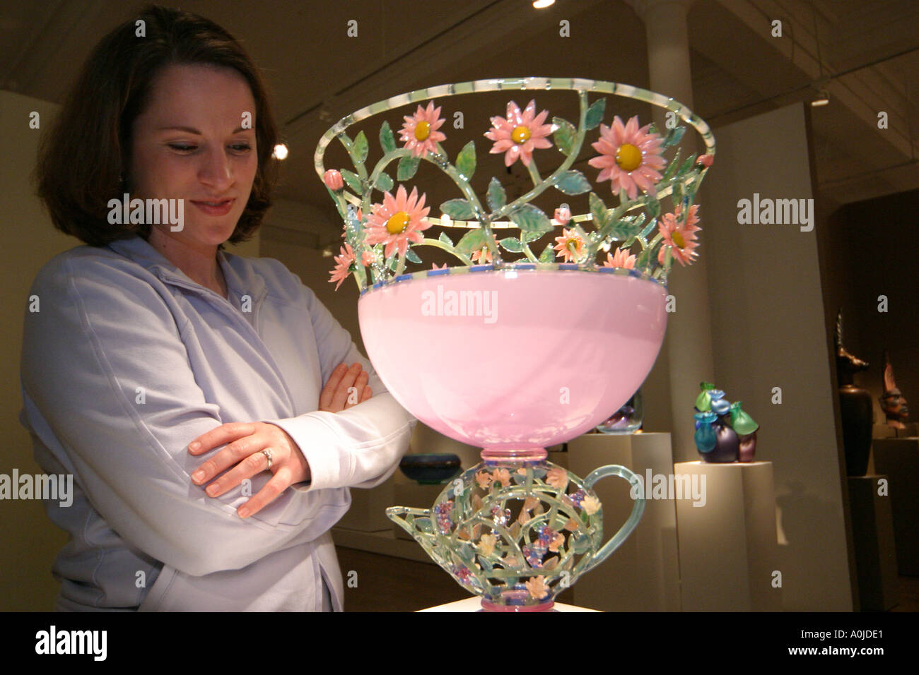 Cleveland Ohio,Little Italy,ethnic,Thomas R. Riley Galleries,glass vase ...