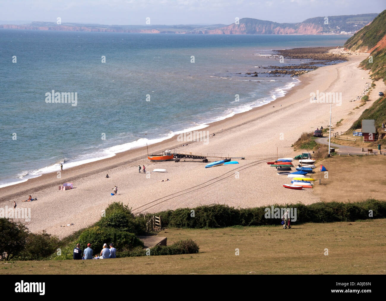 england devon jurassic coast branscombe mouth beach Stock Photo - Alamy