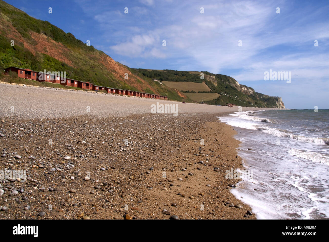 england devon jurassic coast branscombe mouth beach Stock Photo - Alamy