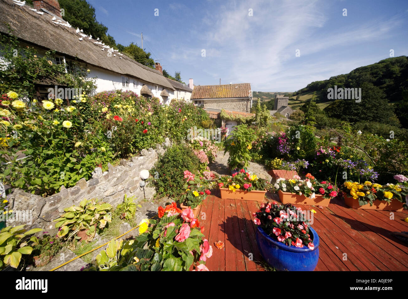 england devon jurassic coast branscombe village Stock Photo - Alamy