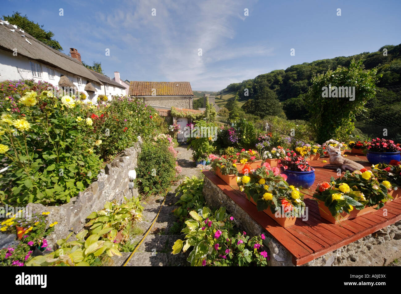england devon jurassic coast branscombe village Stock Photo - Alamy
