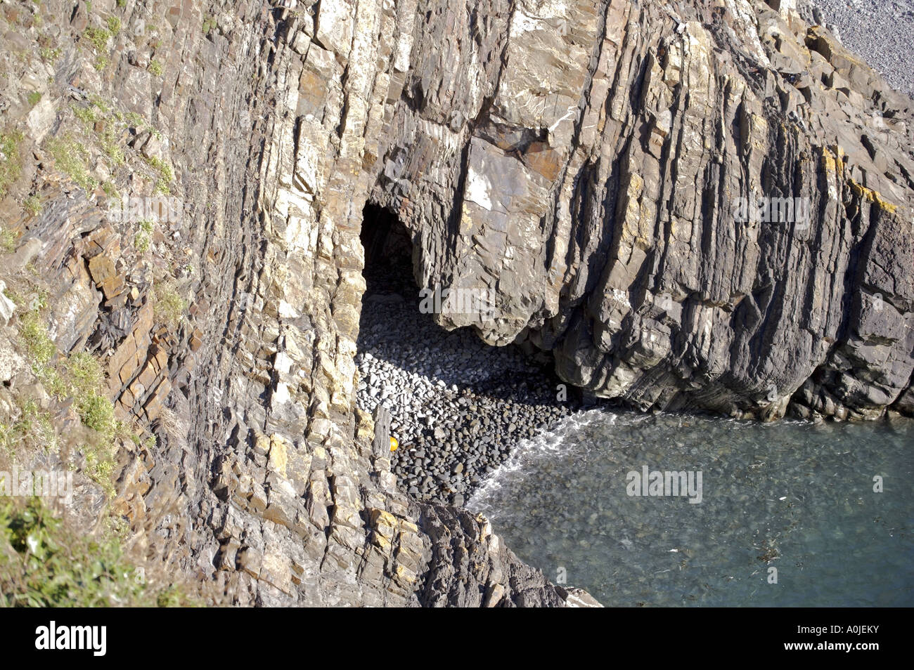 cliffs hartland point devon england uk Stock Photo - Alamy