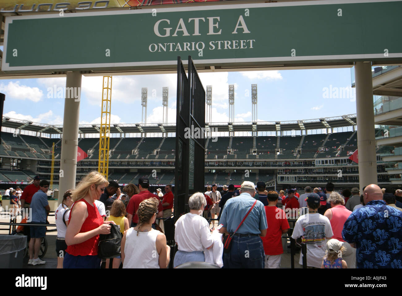Cleveland Ohio,Jacobs Field,Cleveland Indians baseball,fans,visitors ...