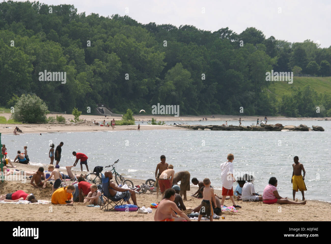 Cleveland Ohio,Lake Erie,Edgewater Park,public,beach beaches,sand,sandy ...