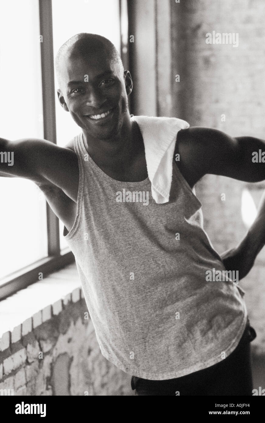 Portrait of a man in health club Stock Photo - Alamy