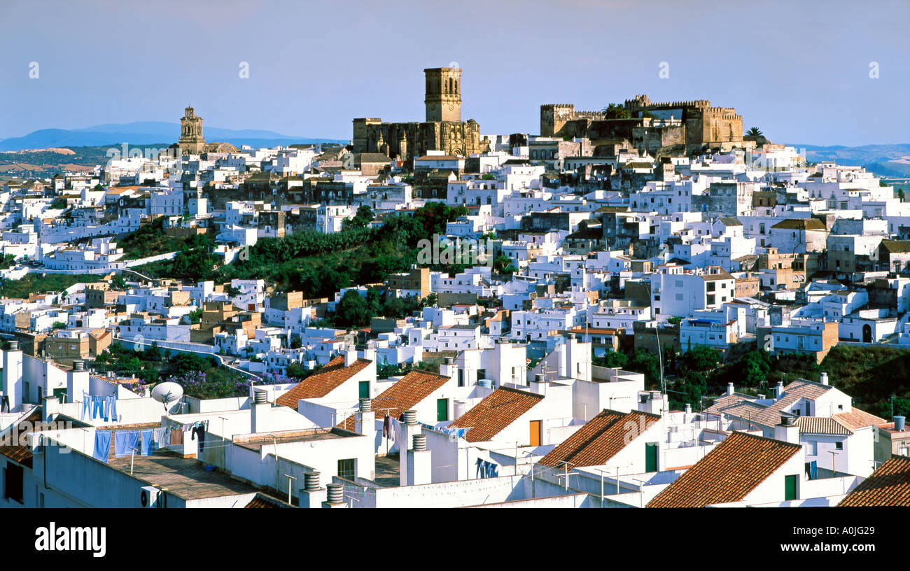Spain Arcos de la Frontera pueblo blanco white village Stock Photo - Alamy