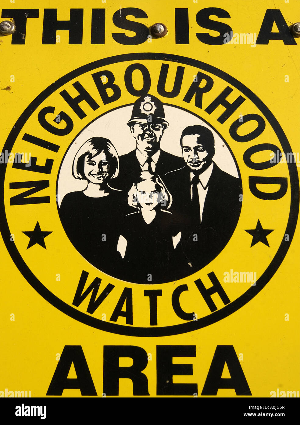 neighbourhood watch sign Stock Photo - Alamy