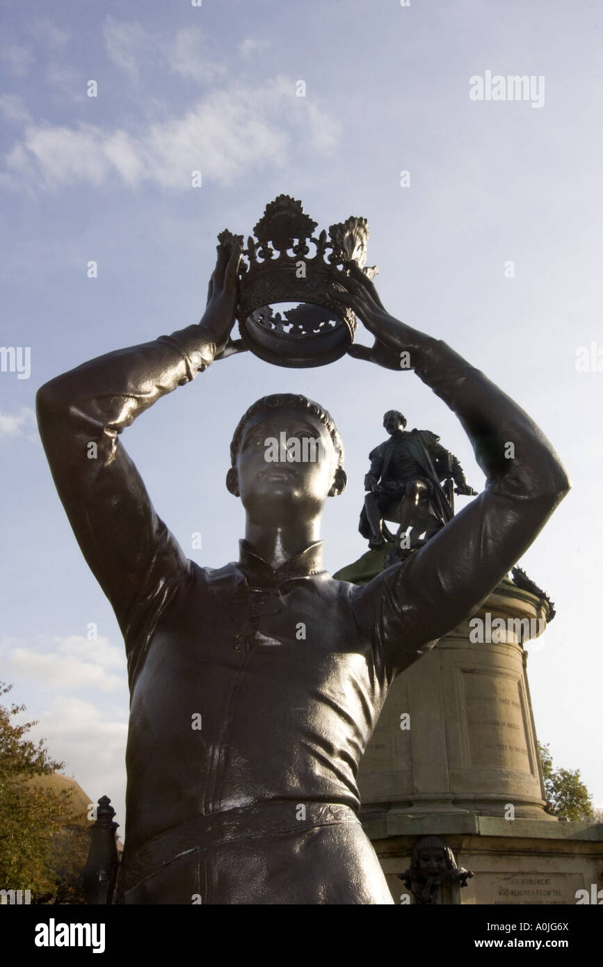 statue of shakespearean character the gower memorial stratford upon ...