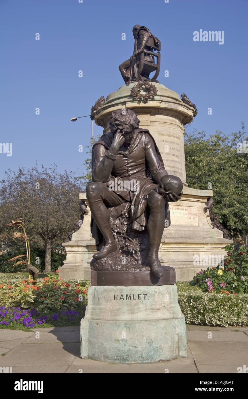 stratford upon avon warwickshire england statue sculpture of hamlet ...