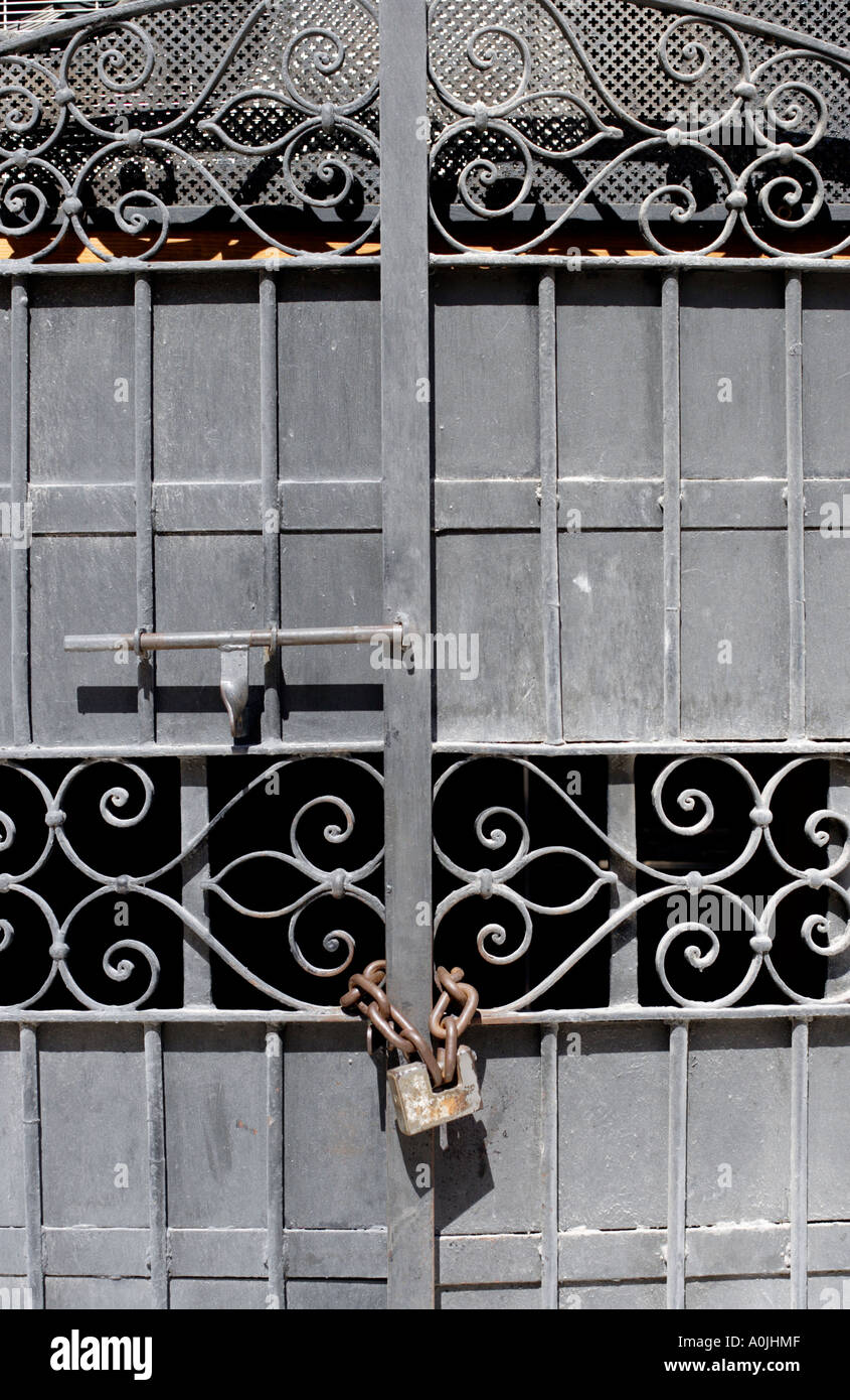 Double iron gates hi-res stock photography and images - Alamy