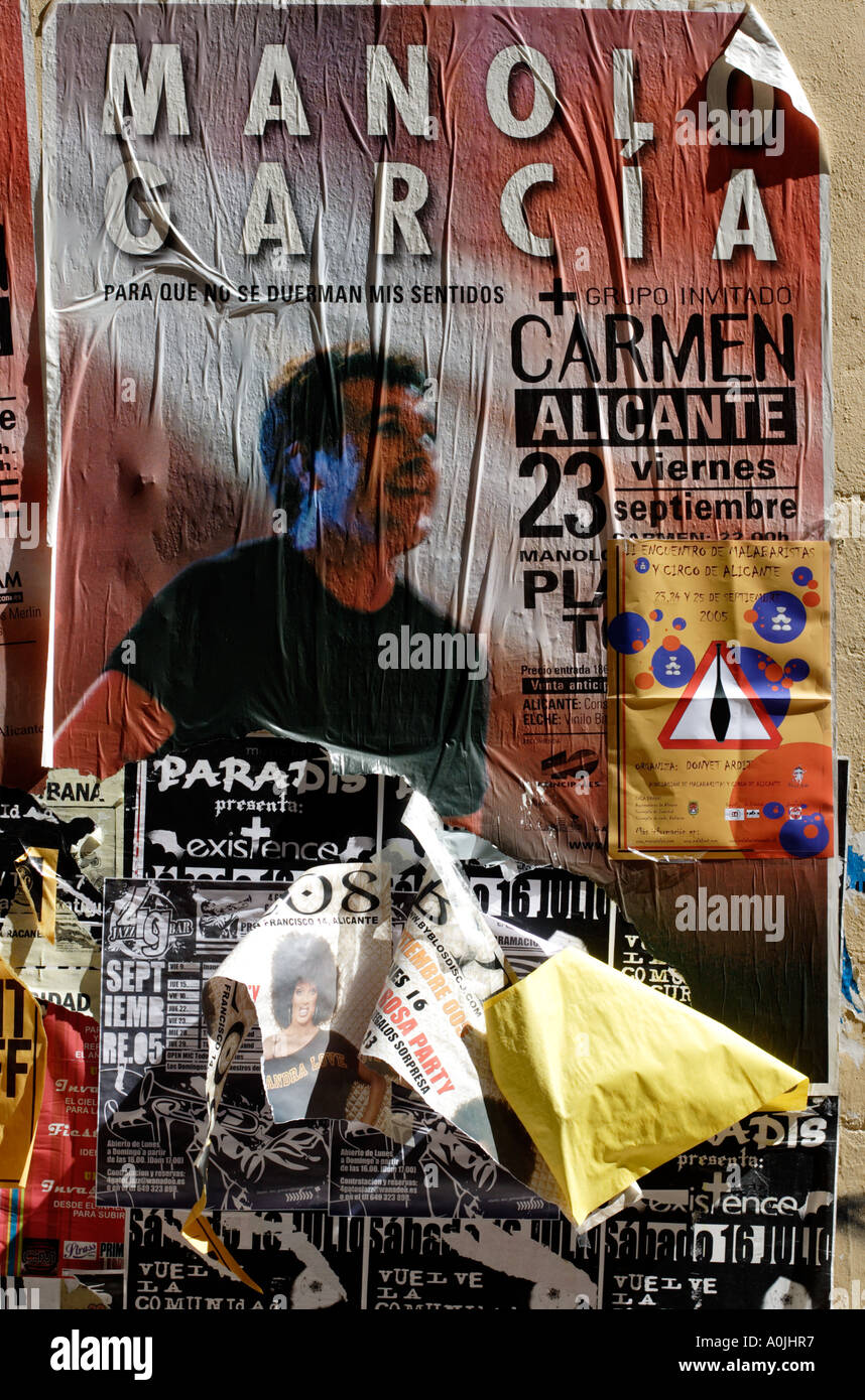 Concert poster on wall hi-res stock photography and images - Alamy