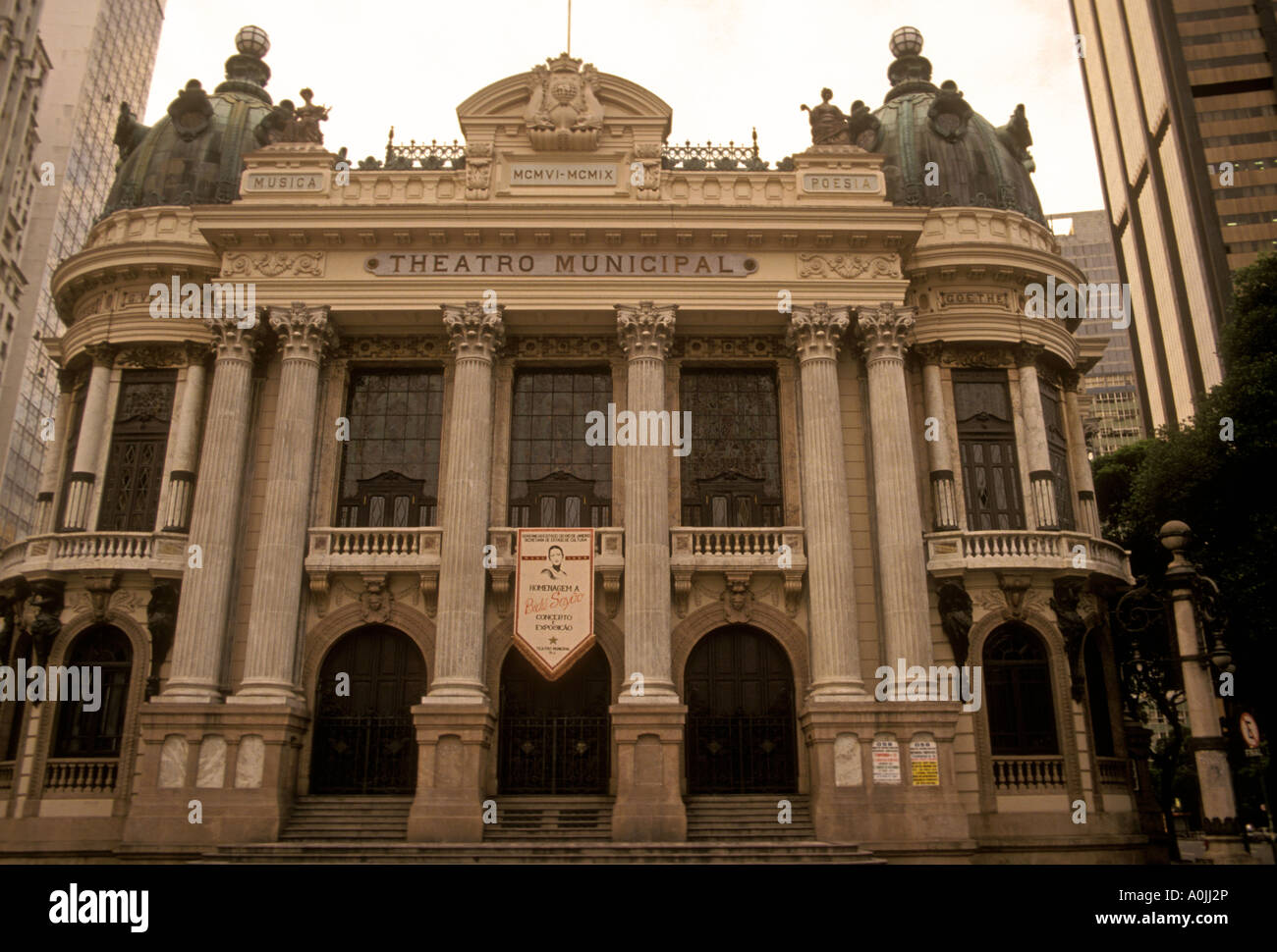 Municipal Theatre the Opera House in Floriano Square in Rio de Janeiro ...