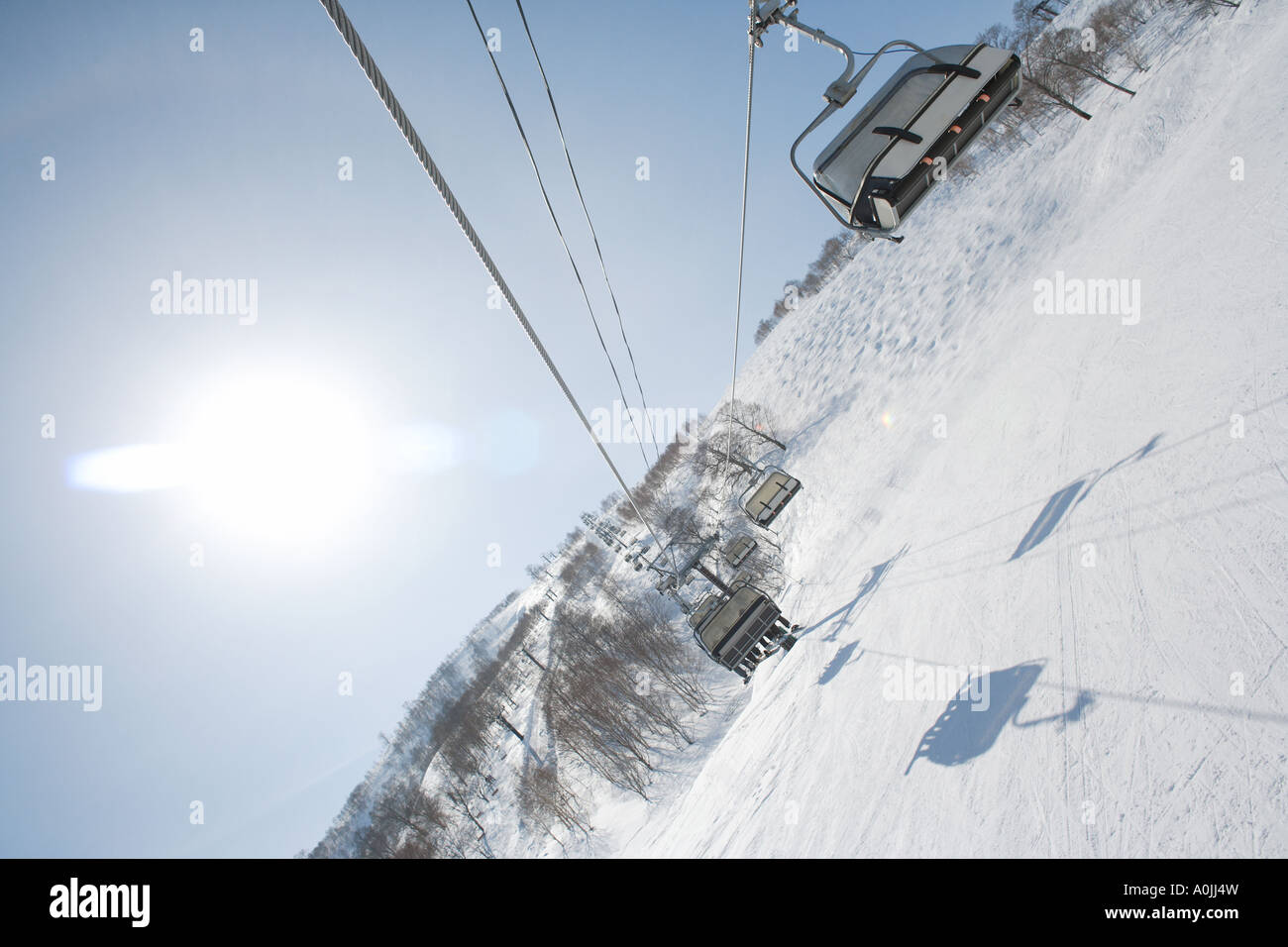 Ski Area Chair Lift Stock Photo - Alamy