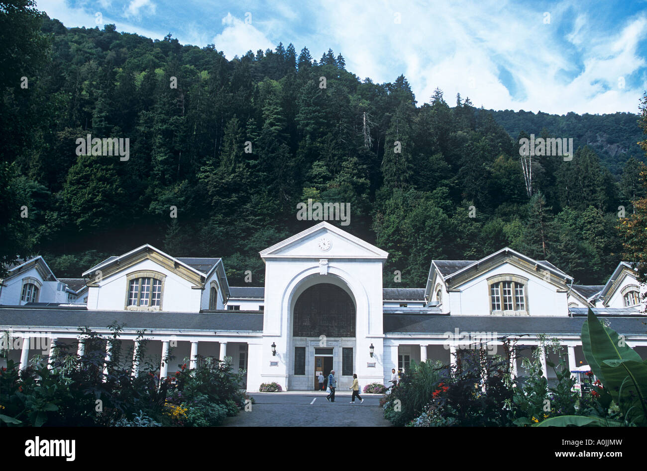 Exterior entrance of the Thermal Baths at Bagneres de Luchon Stock ...