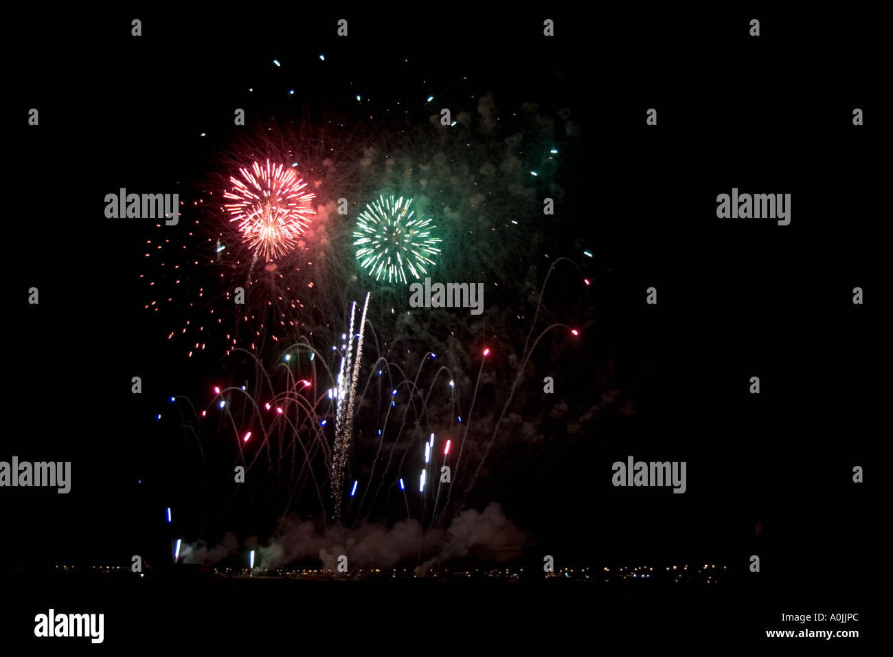 Firework display, Jeddah, Kingdom of Saudi Arabia Stock Photo - Alamy