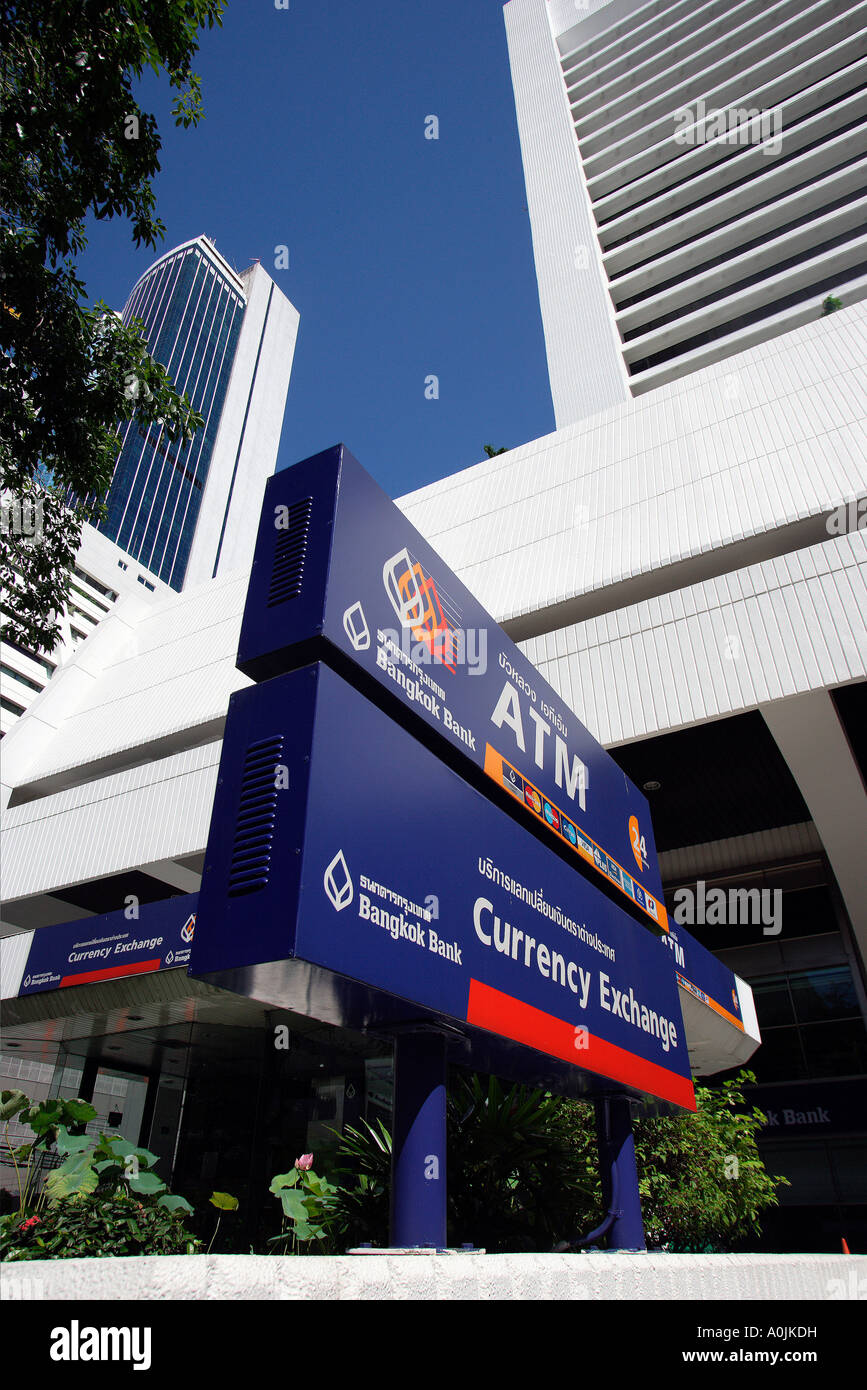 Exterior view of the Bangkok Bank building on Silom Road the financial ...