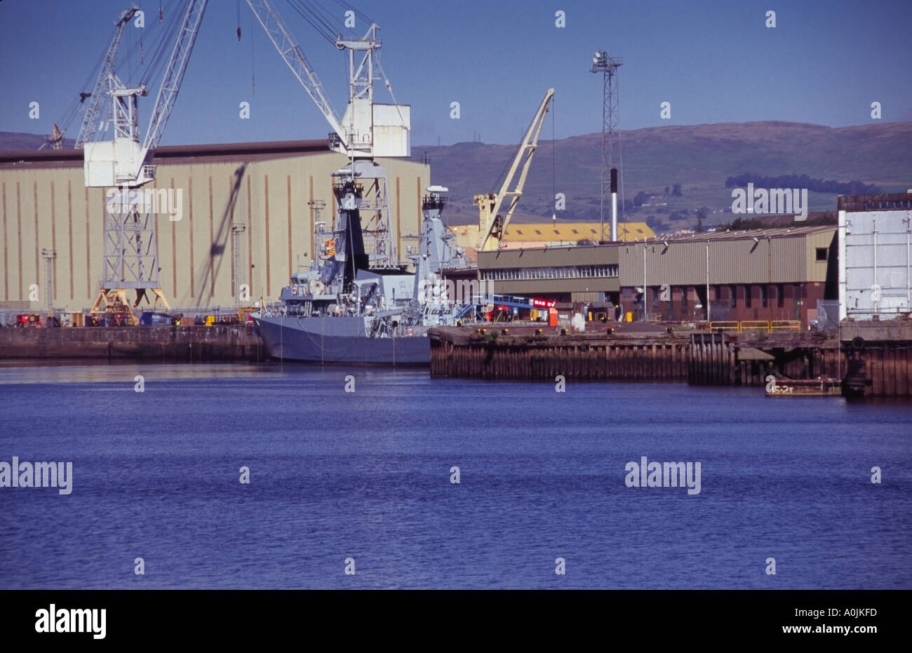 Royal Navy frigates being fitted out at BAE Systems shipyard Scotstoun ...