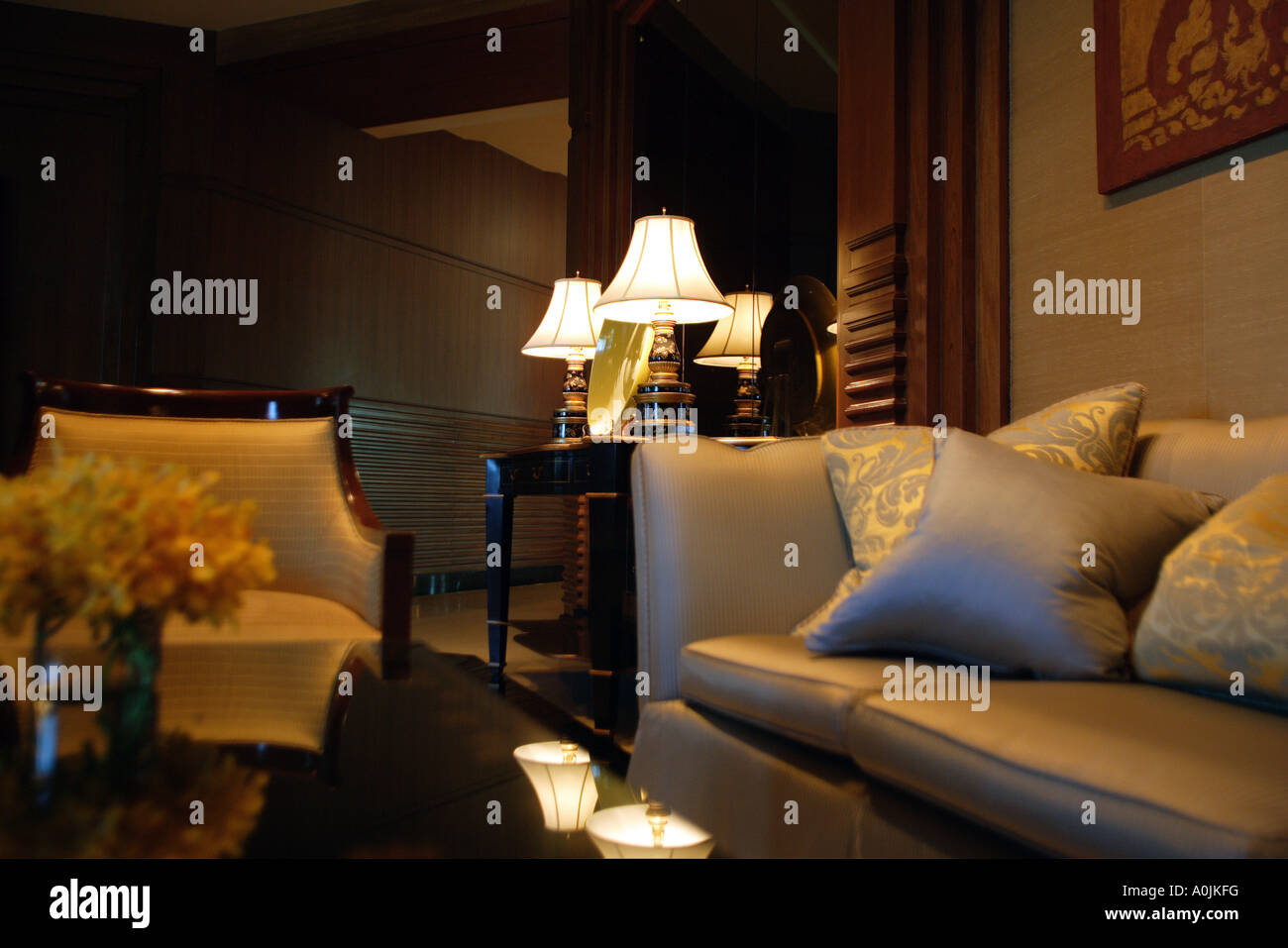 Interior view of the Peninsula Hotel in Bangkok Thailand Stock Photo ...