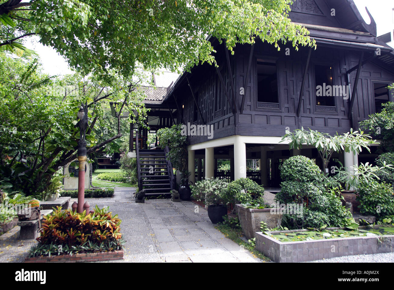 Suan Pakkad Palace in Bangkok Thailand The palace stands in tropical ...