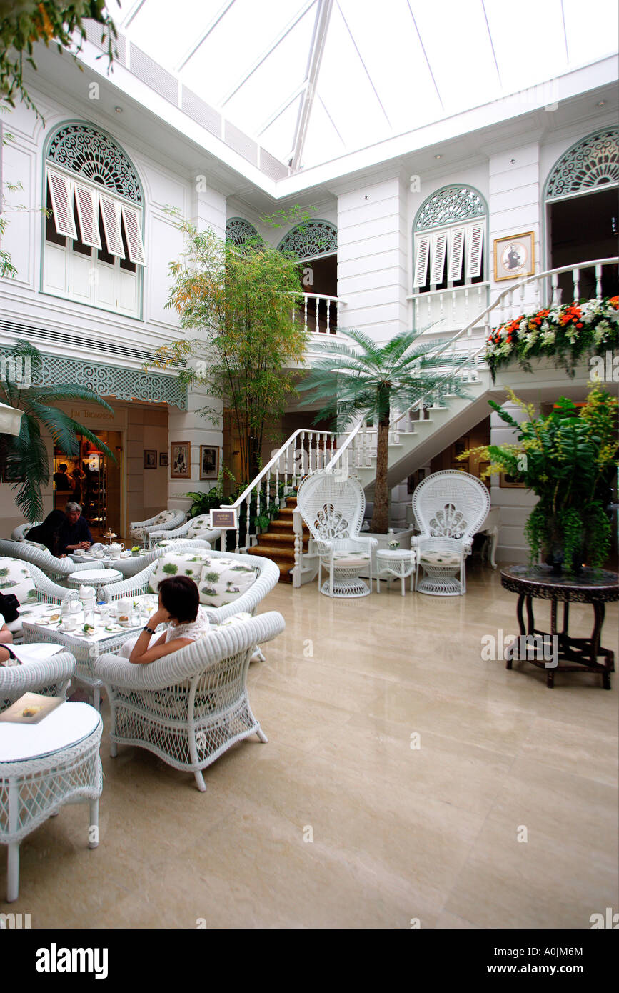People relax in the tranquil colonial style tea rooms at the Oriental ...