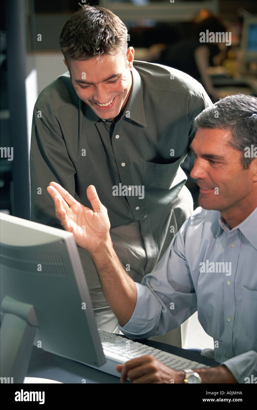 Two businessmen in an office Stock Photo - Alamy