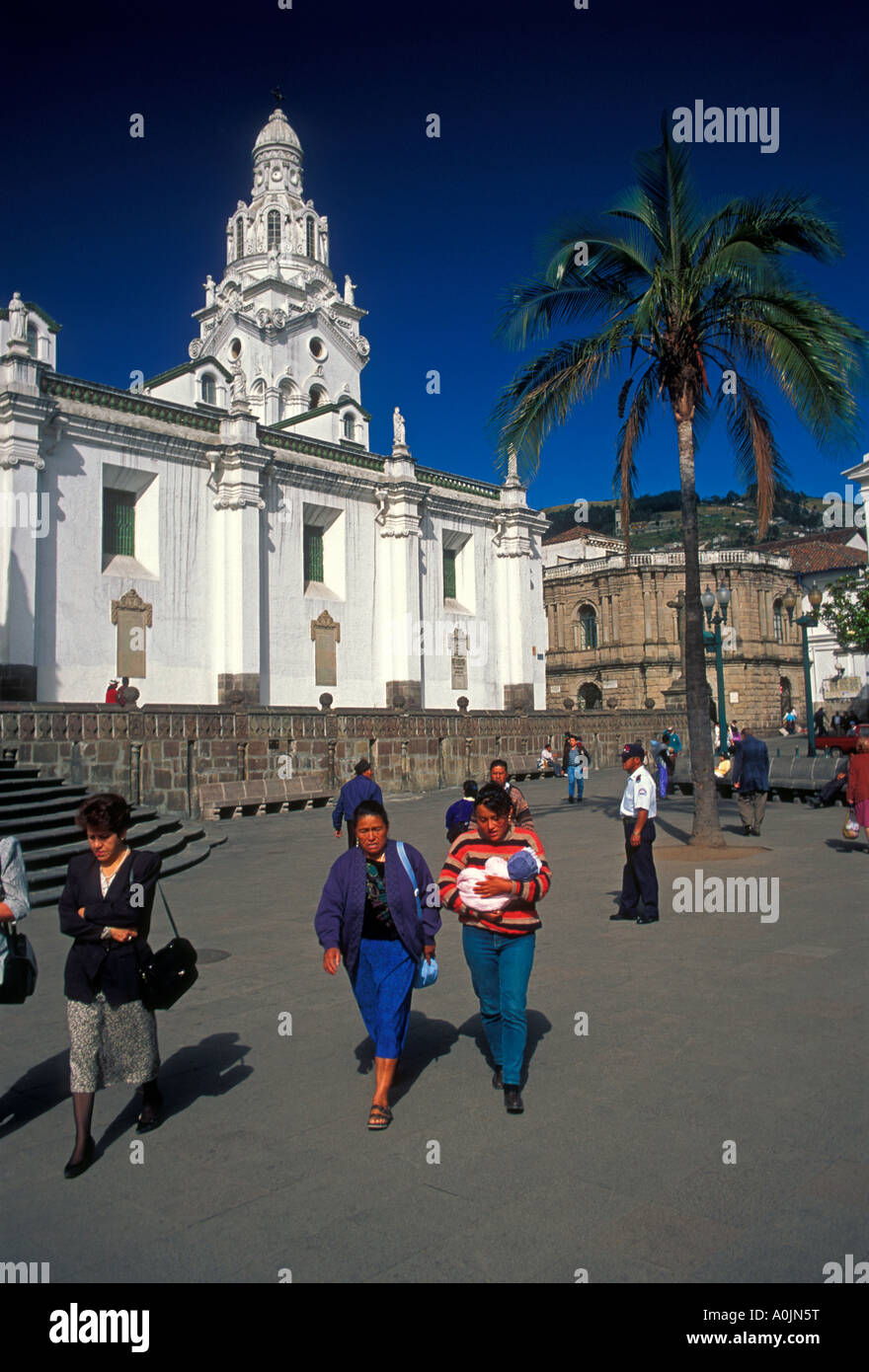 Ecuadorans, Ecuadoran, people, Metropolitan Cathedral, Plaza de la ...