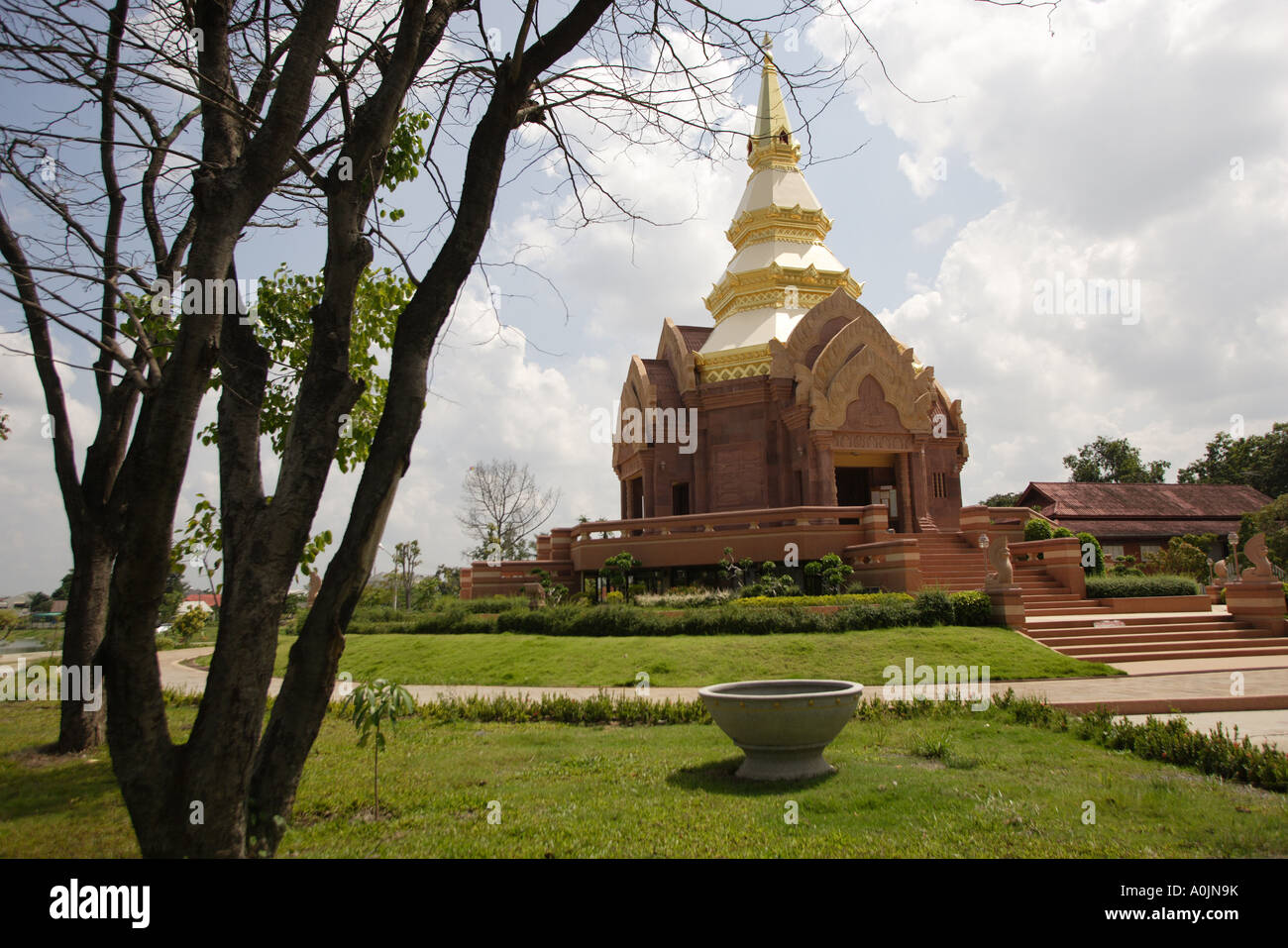 Exterior view of Wat Pa Salawan in Khorat North East Thailand This ...