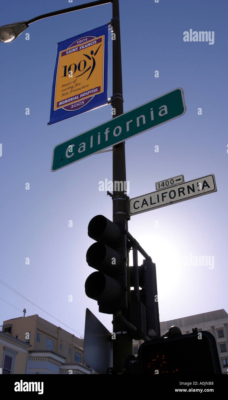 California Street sign Stock Photo - Alamy