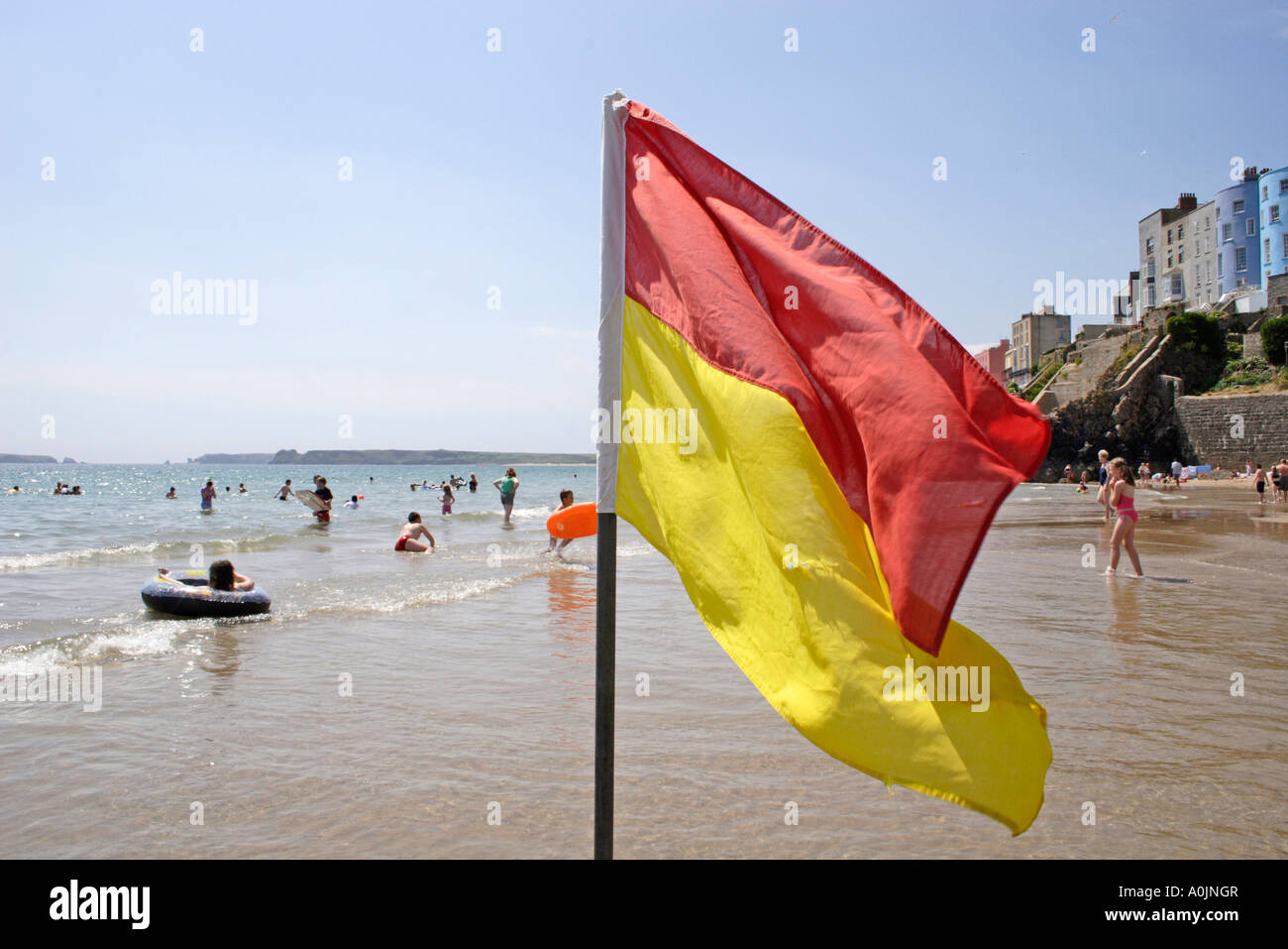 Beach wind flag hi-res stock photography and images - Alamy