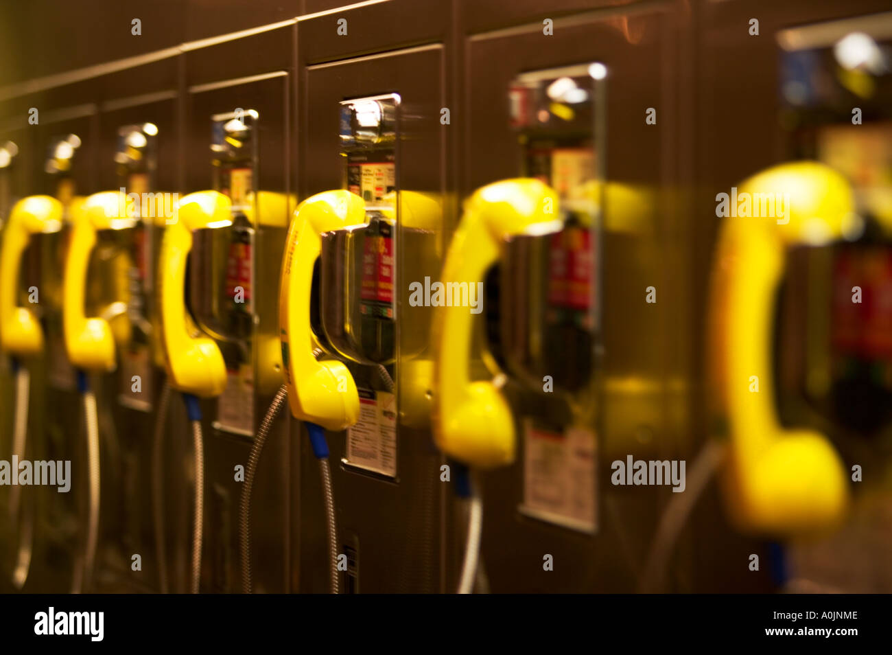 Row of pay phones hi-res stock photography and images - Alamy