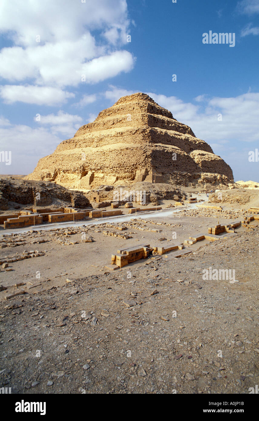 The step pyramid of king zoser at saqqara hi-res stock photography and ...