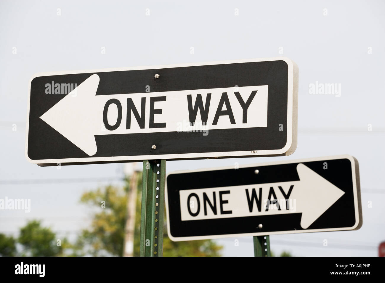 ONE WAY SIGNS, DIRECTIONS, DECISION Stock Photo - Alamy