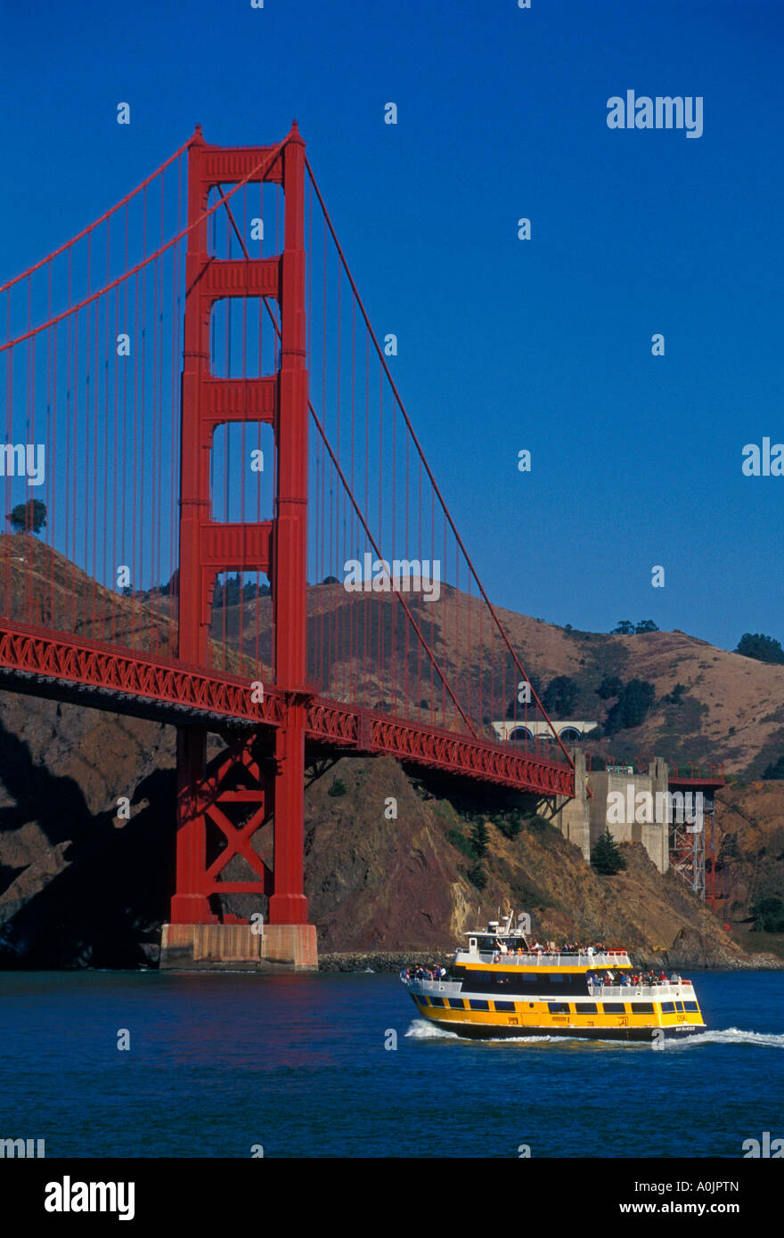 boat tour, ferry boat tour, ferry boat, Golden Gate Bridge, viewed from ...