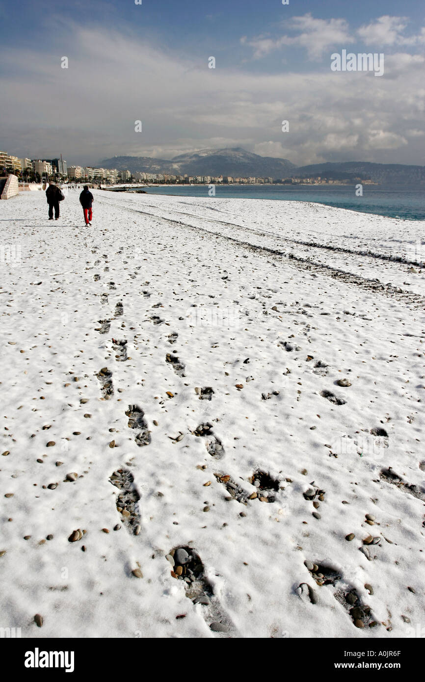 Snow in Nice Stock Photo - Alamy