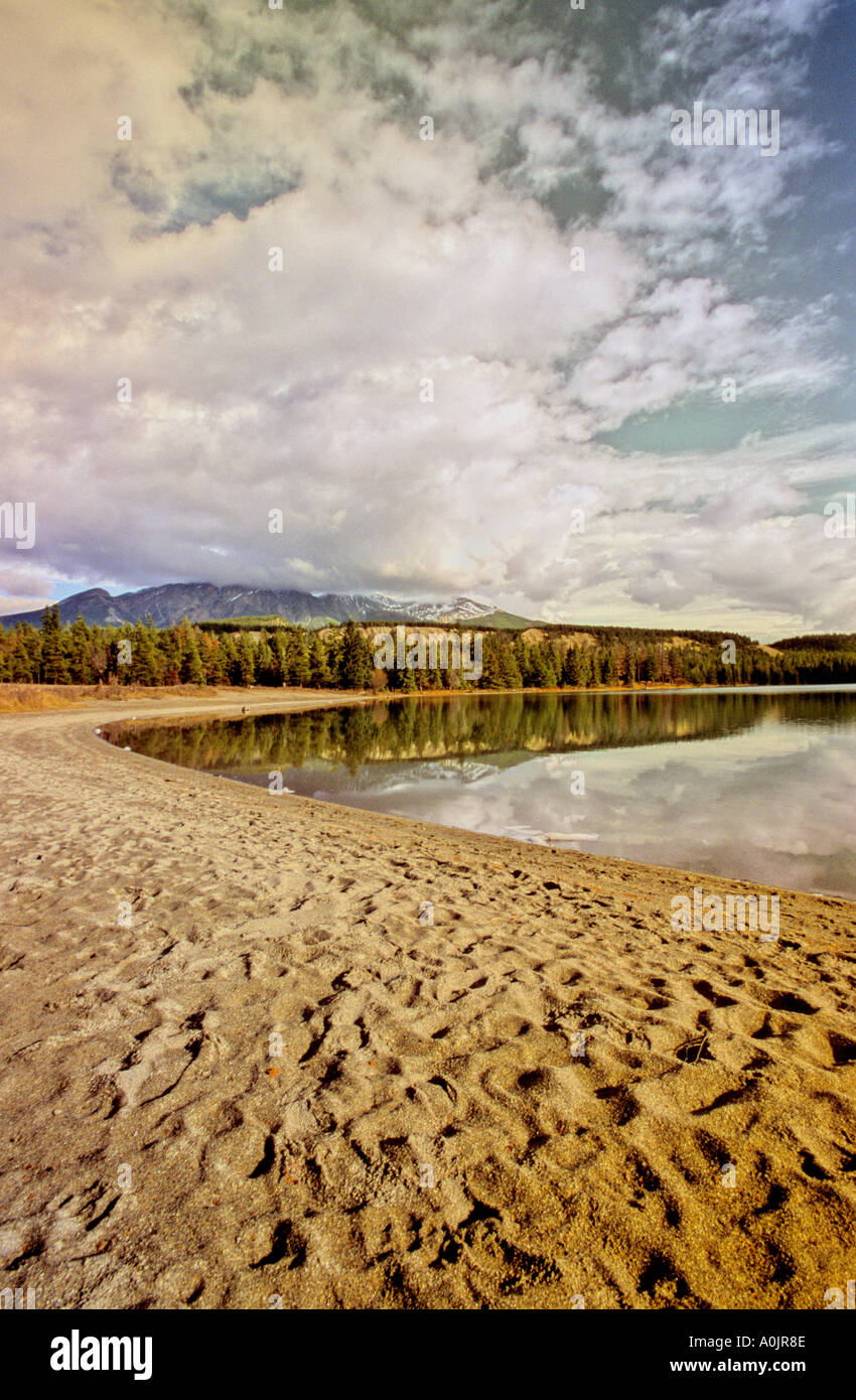 Lake Annette Alberta Stock Photo - Alamy