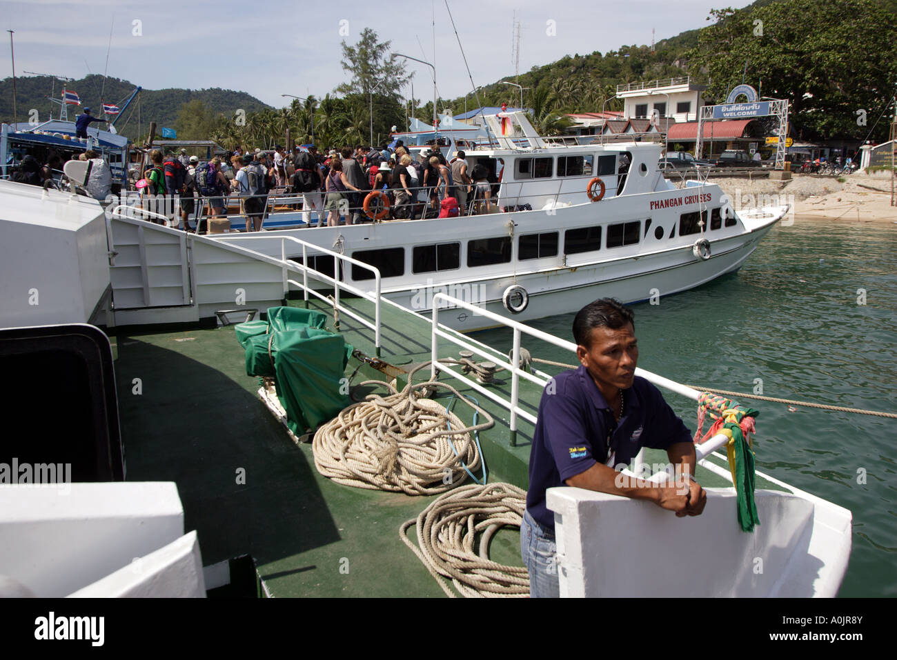 Boat transport to the mainland from Koh Tao Turtle Island in Southern ...