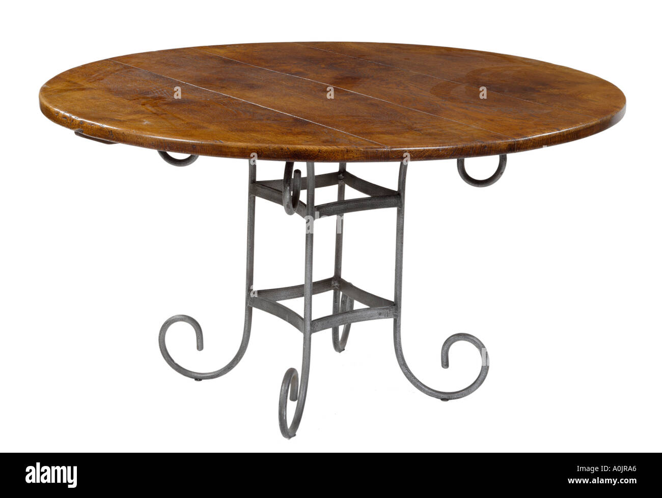 Oak round table hi-res stock photography and images - Alamy