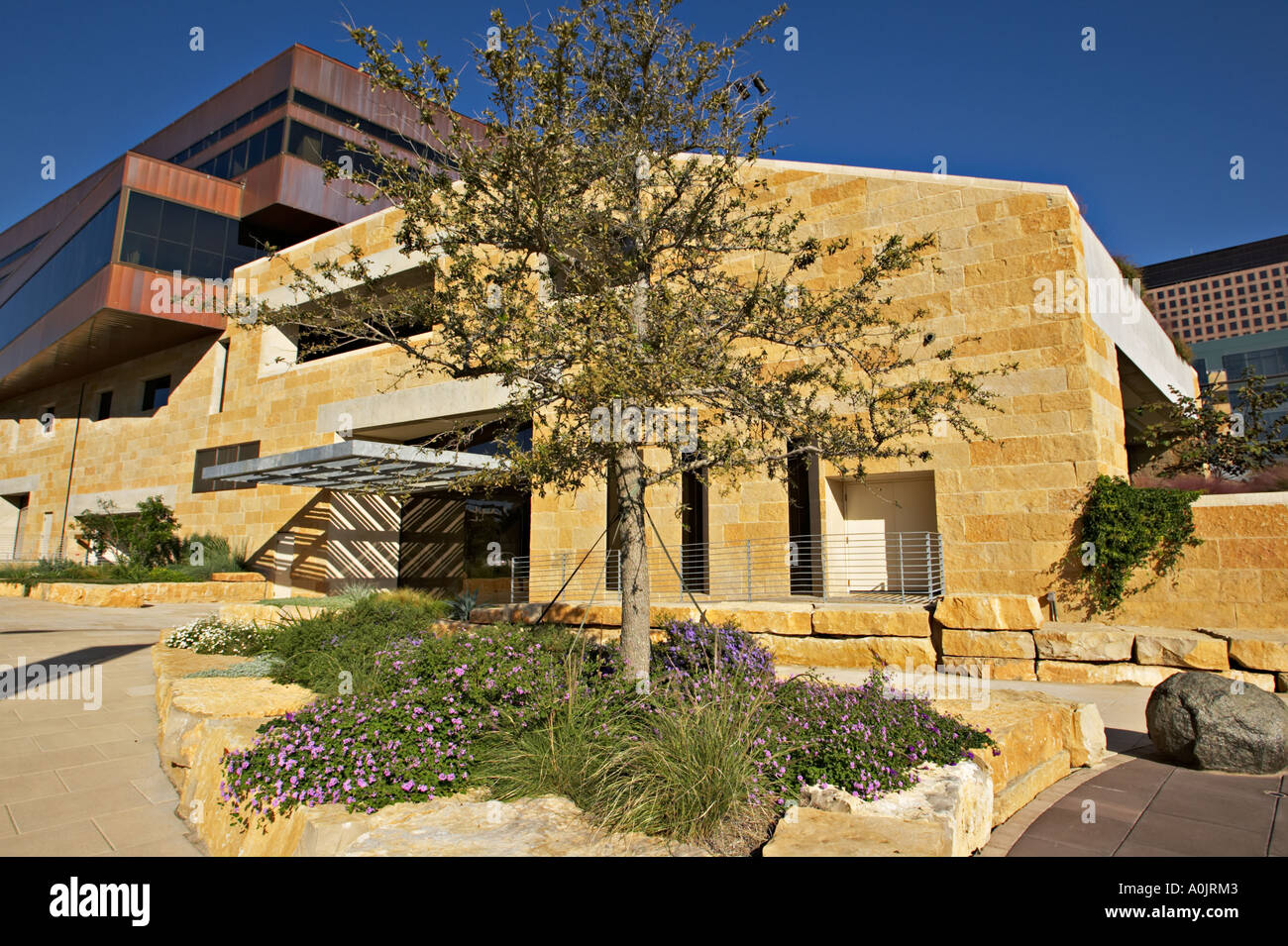 TEXAS Austin City Hall building modern architecture plaza landscaping ...