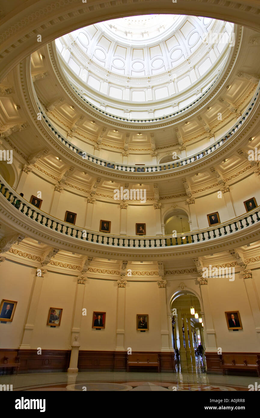 TEXAS Austin Interior of dome state capitol building viewed from ...